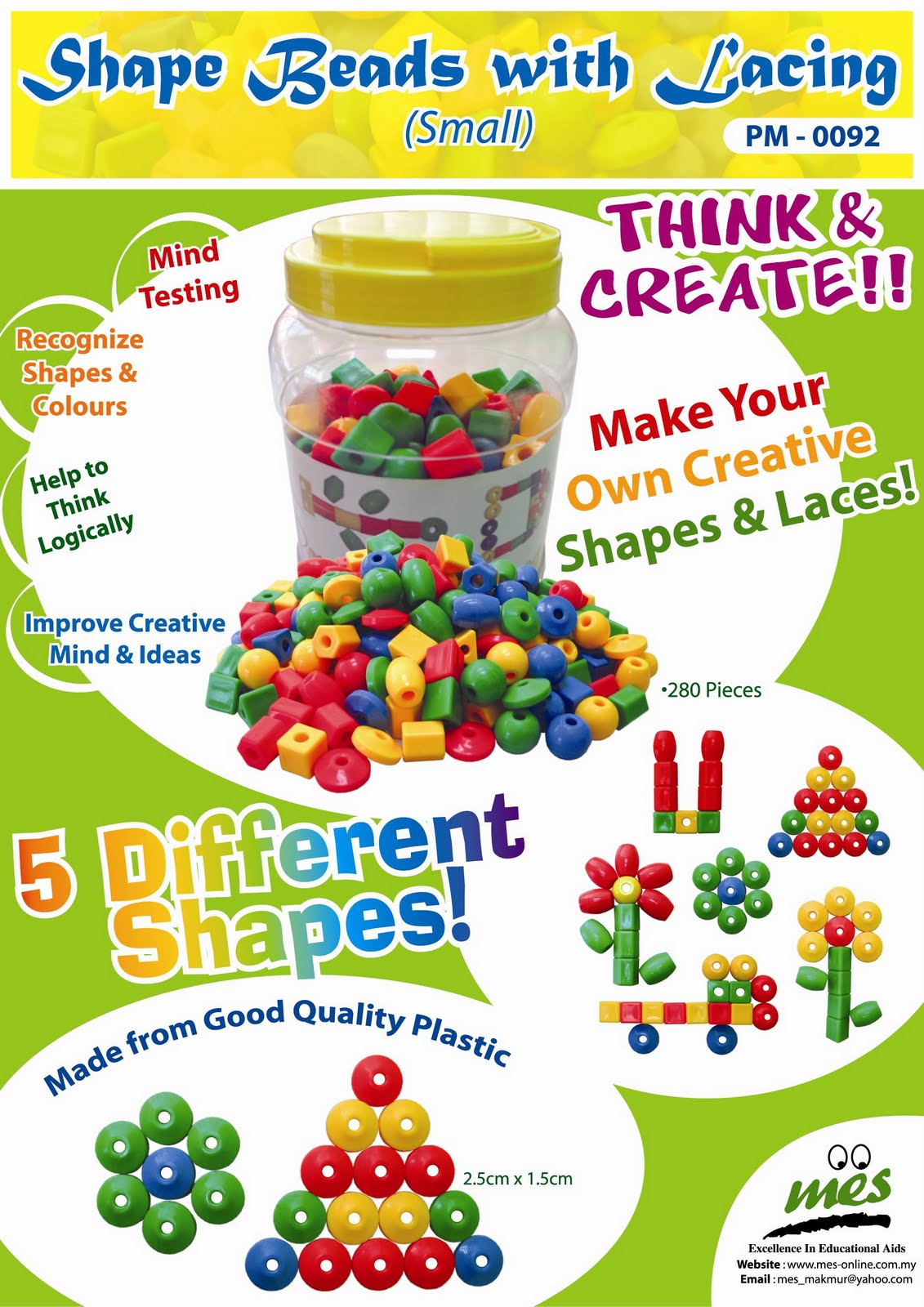 Makmur Educational Supplies Sdn Bhd: SHAPE BEADS WITH LACING